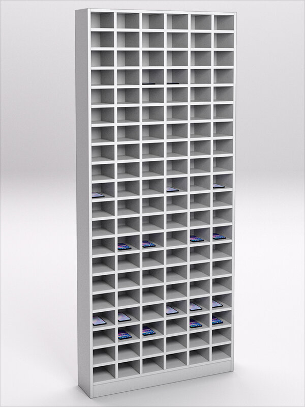 Стеллаж "сота" №5 для телефонов, Серый. Производитель товара - компания Westcom.