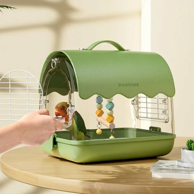 Прозрачная сумка для выноса попугая, Портативная дорожная клетка для птиц и попугаев SQNKJ