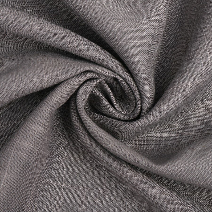 Ткань льняная 190 г/м² лен 40%, вискоза 60% шир.140 см TBY. Li.1002.15 цв.15 серый уп.2м