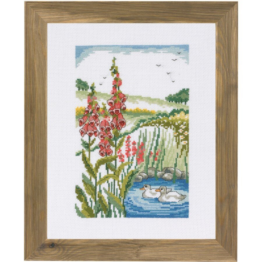 Набор для вышивания 2 белые утки 25 х 33 см PERMIN 92-1352