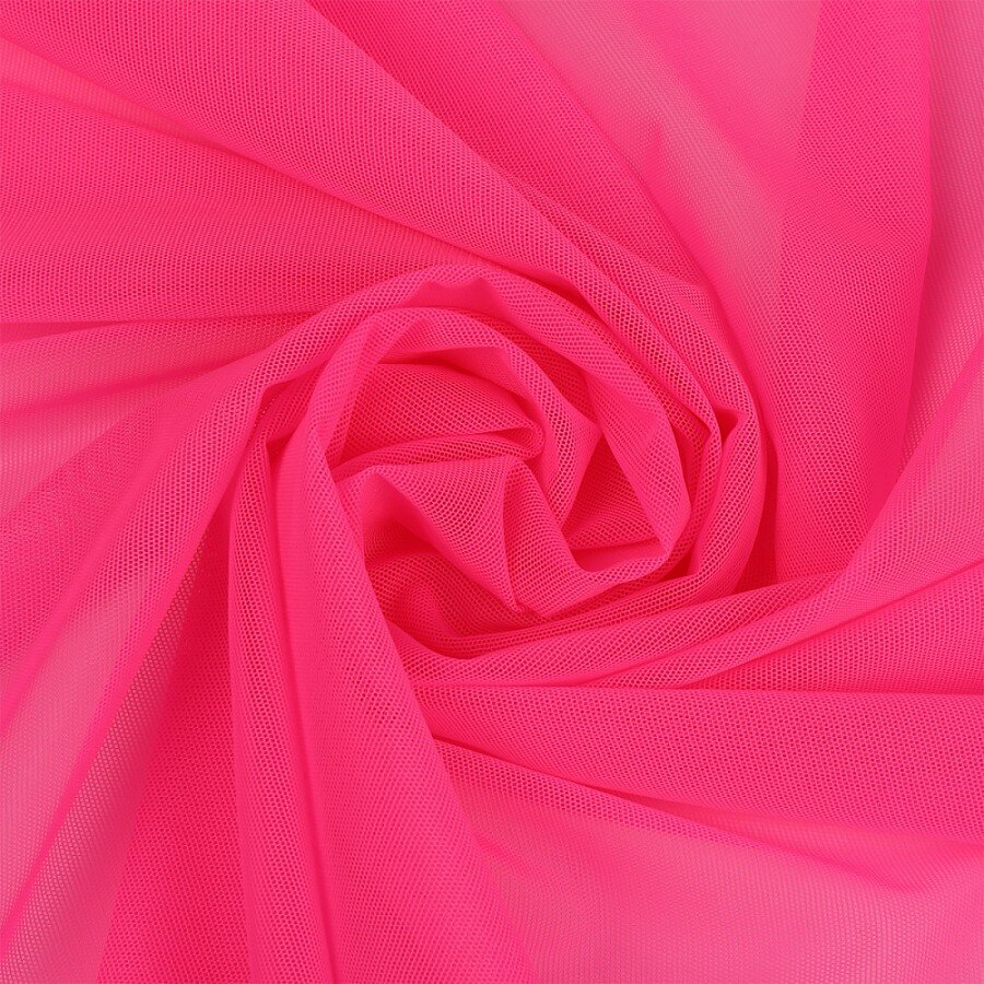 Сетка эластичная KRUZHEVO TBY.068 80г/м² ш.160см цв.806С розовый неон уп.3м