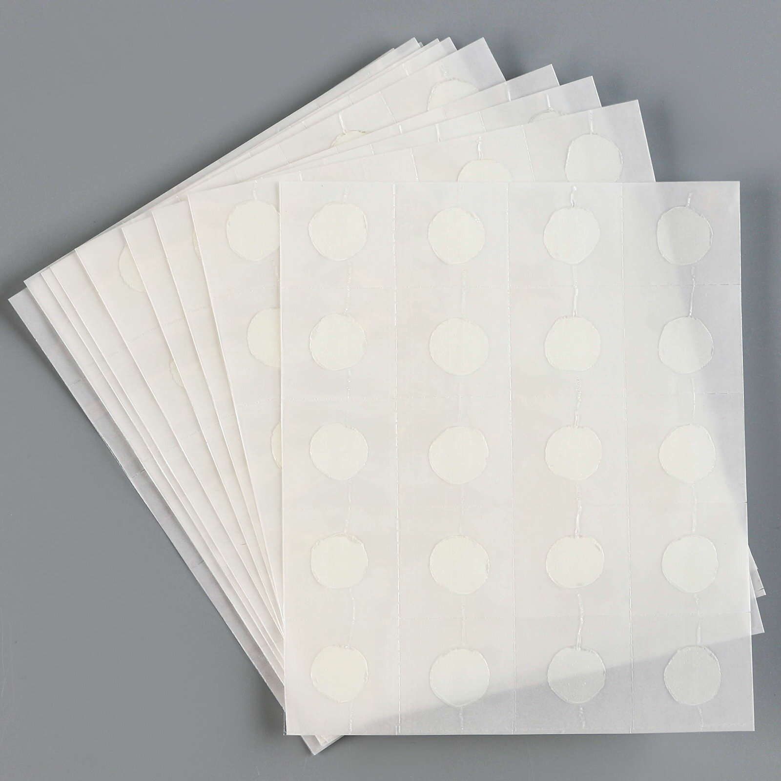 Клеевые точки для шаров, 100 шт, двухсторонние, цвет: белый