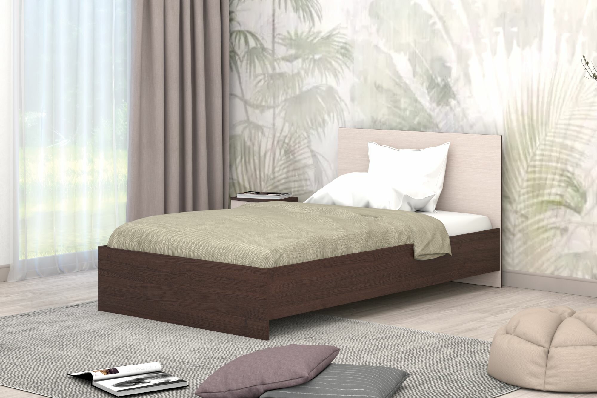 Кровать Зарон Эконом 125 x 204 см