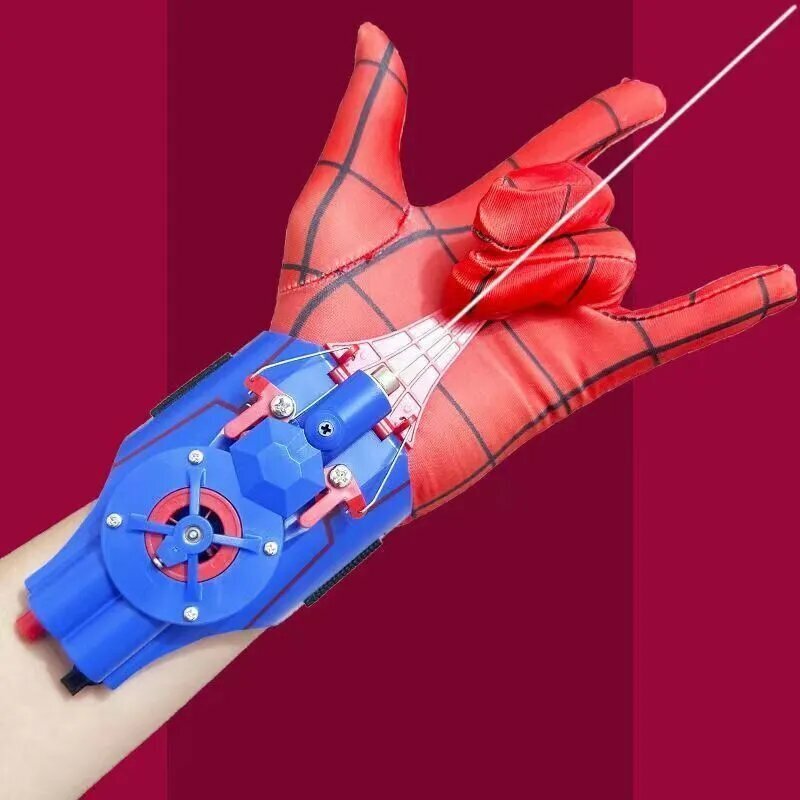 Пусковая установка spider silk launcher подходит для детских веревок - может захватывать мелкие предметы, человек паук игрушкаперчатки супергероя, игрушки на запястье, ролевые игры, синий ZZQ