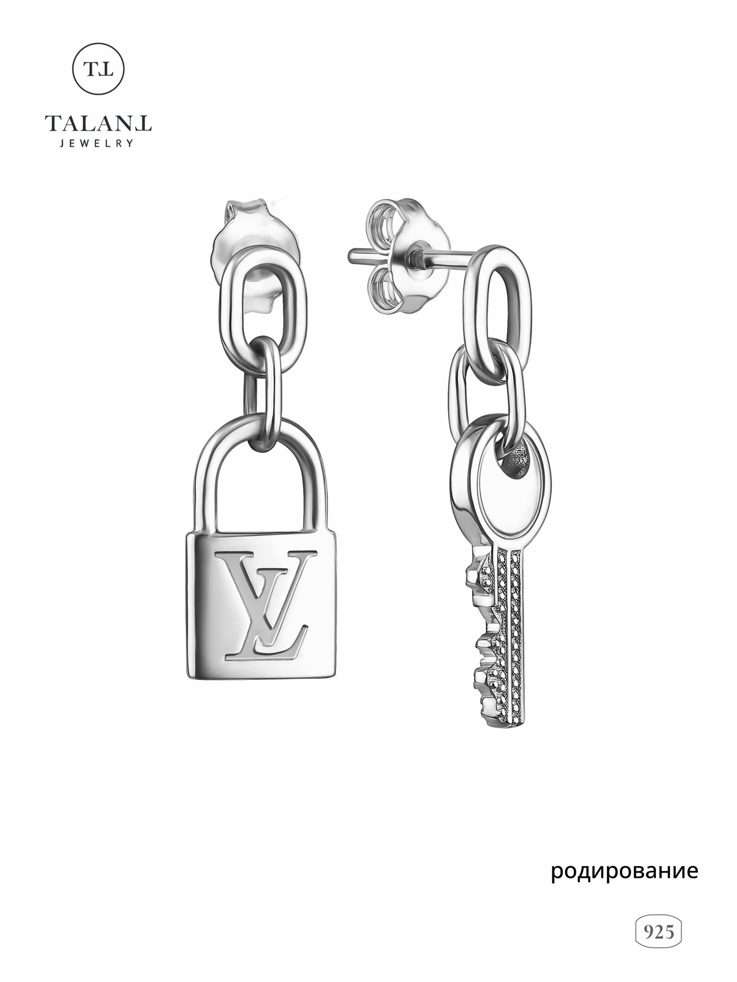 Серьги пусеты, серебро, 925 проба