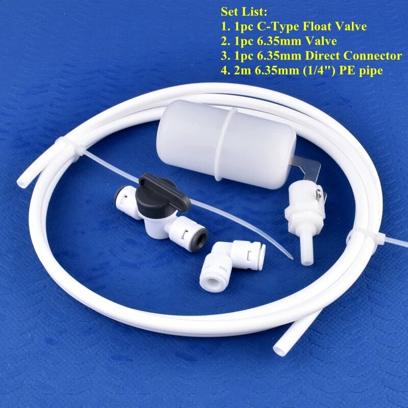 СgooHan шаровой поплавковый клапан для воды 6,35 мм 1/4" C - Elbow -Pipe Set