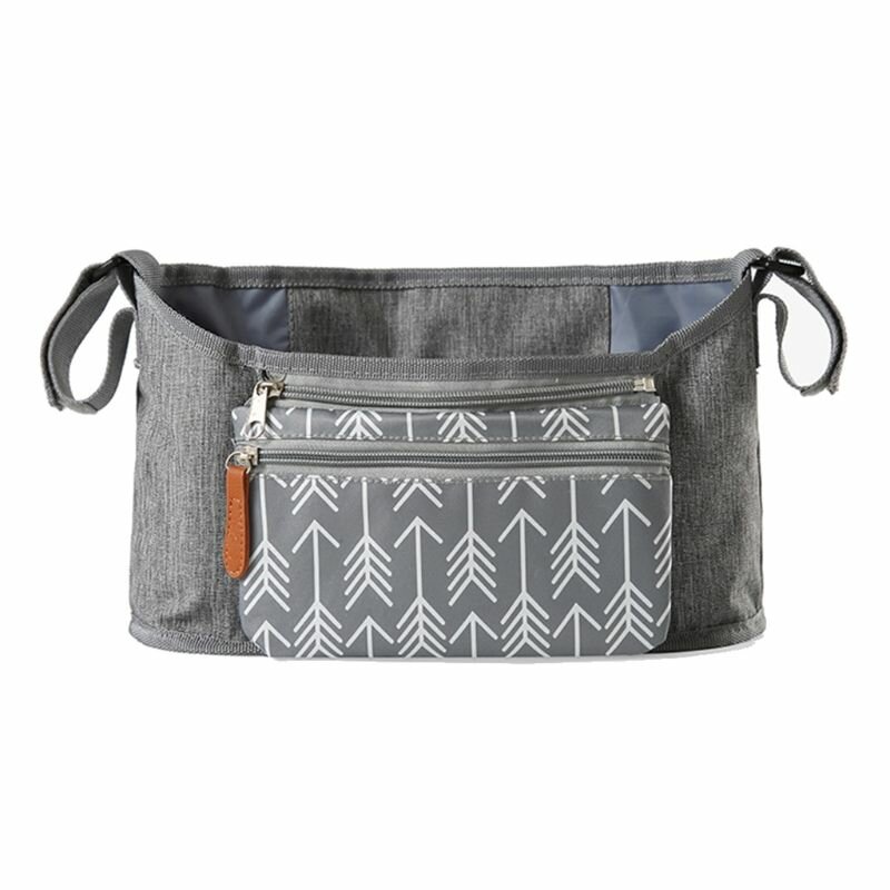 Подвесная сумка для хранения детской коляски -Серая стрелка