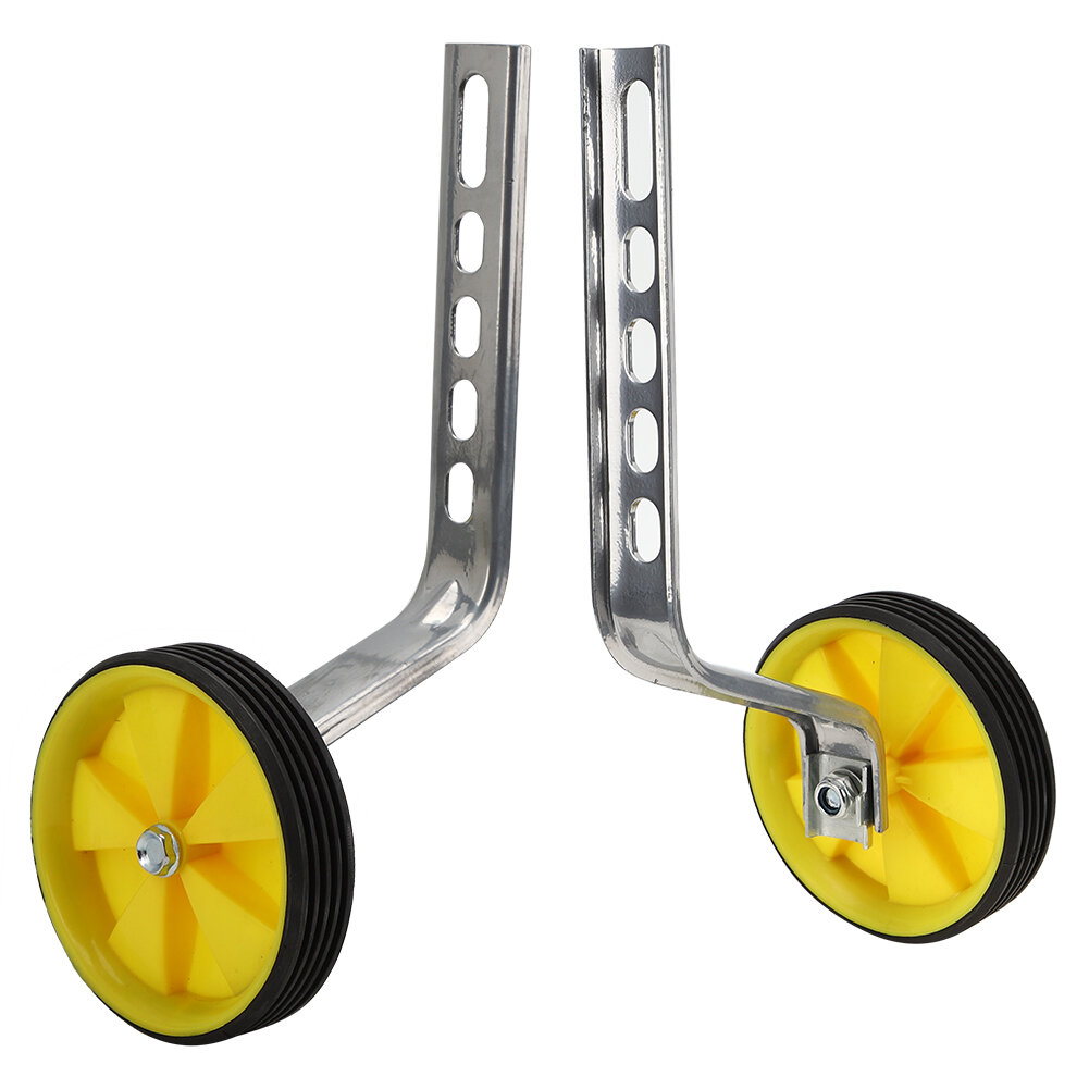 Универсальное вспомогательное колесо для детского велосипеда 12, 14, 16, 18, 20 дюймов, желтое боковое тренировочное колесо
