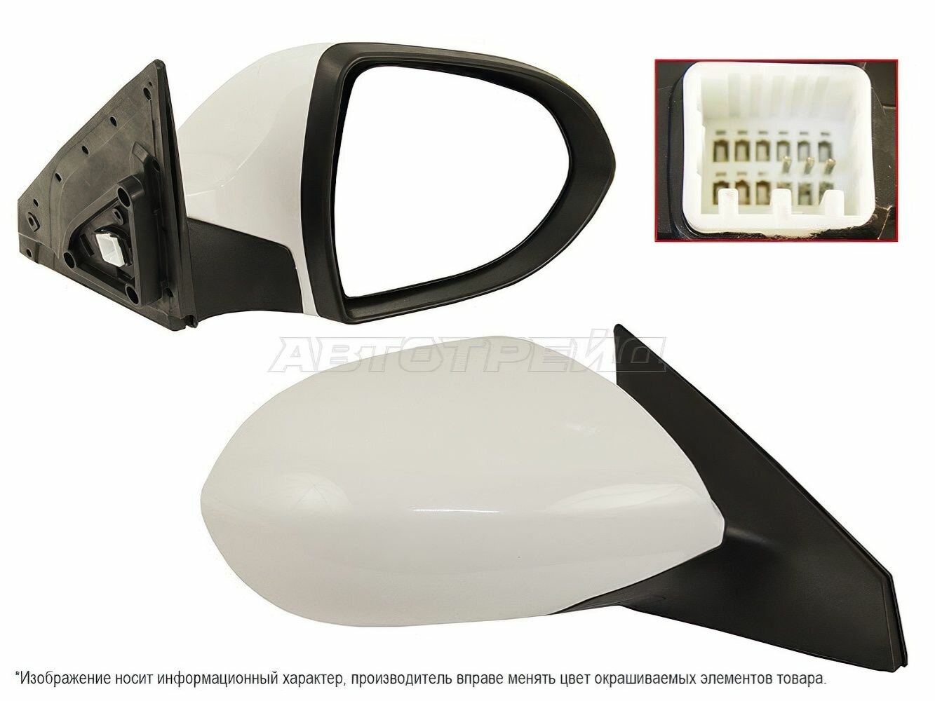 Зеркало правое, регулировка, 3 контакта для КИА Спортейдж арт STKA829401 SAT