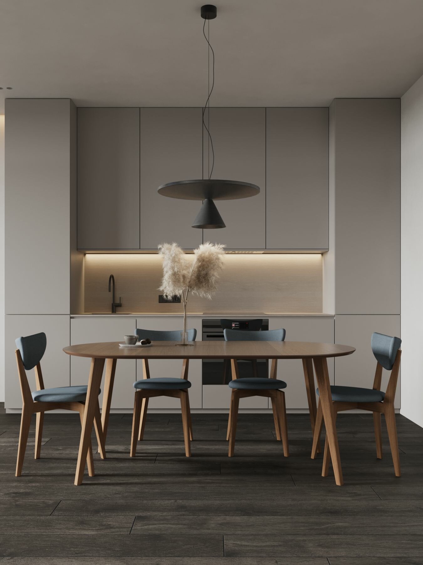 Стол раздвижной кухонный круглый обеденный, 100-180 см, орех, большой