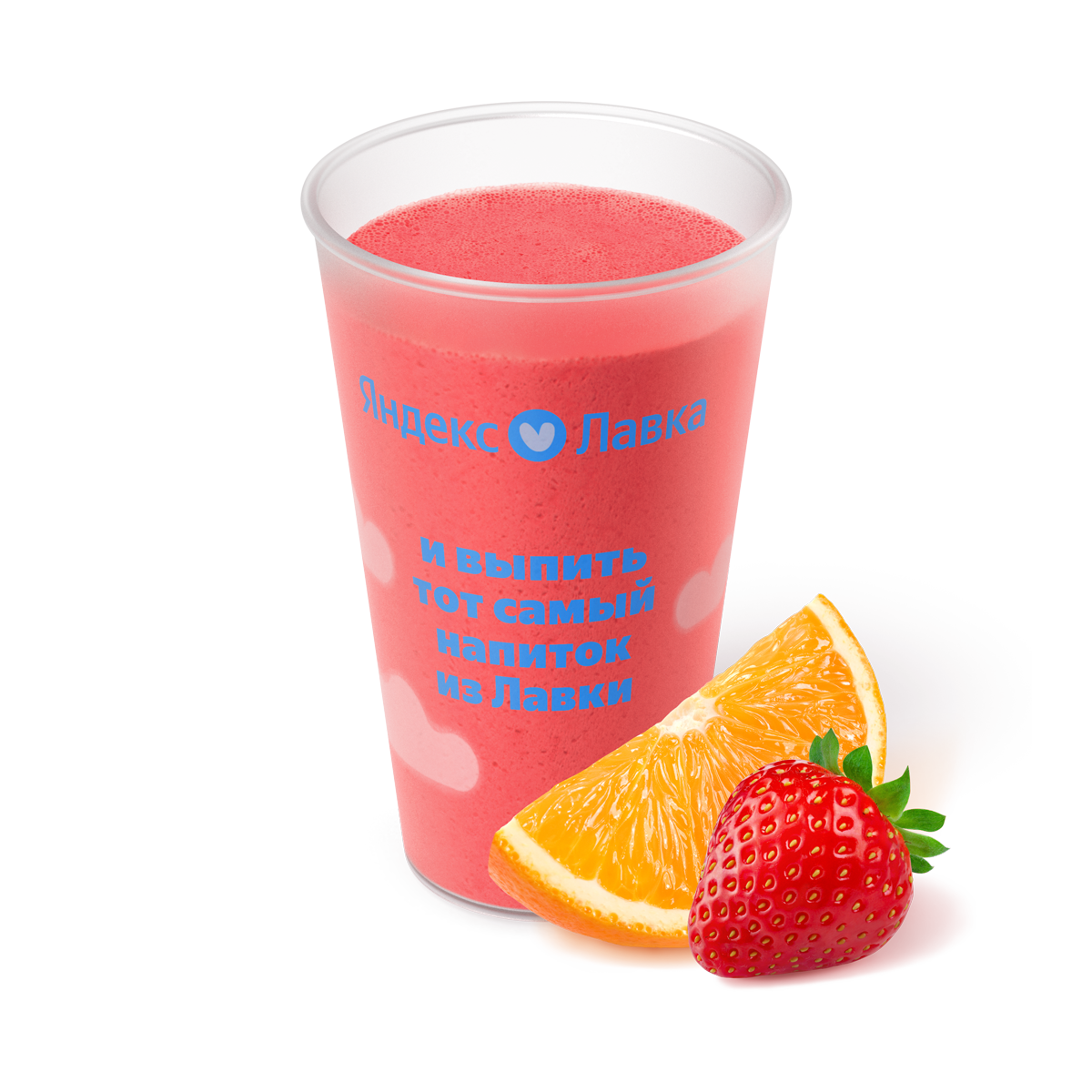 Смузи «Из Лавки», клубничный, 370 мл, 69 ккал/100 гр, в стакане, 1 шт.
