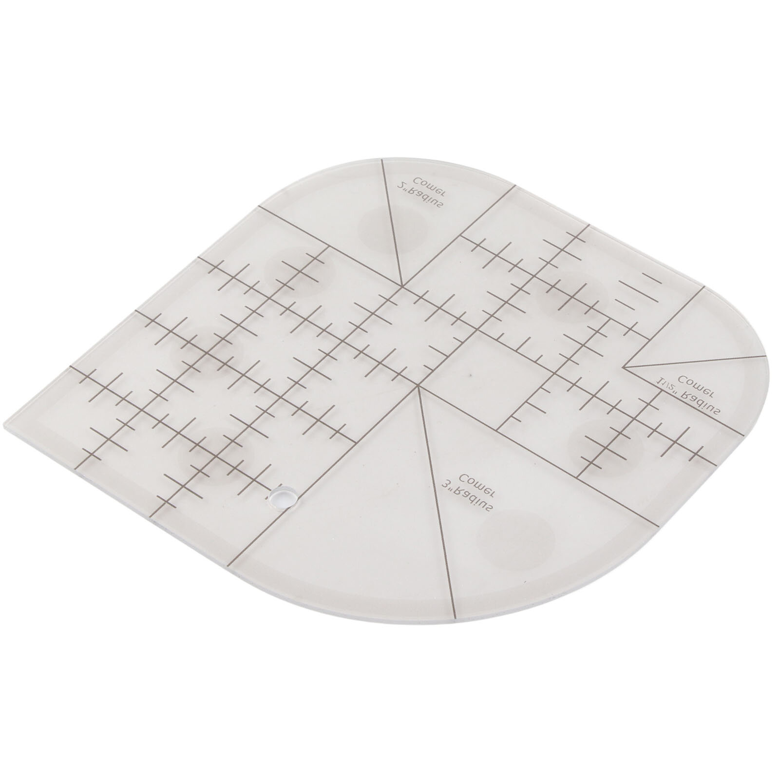 Acrylic Sewing Curved Corner Cutter Ruler Patchwork Template Tool DIY Supplies