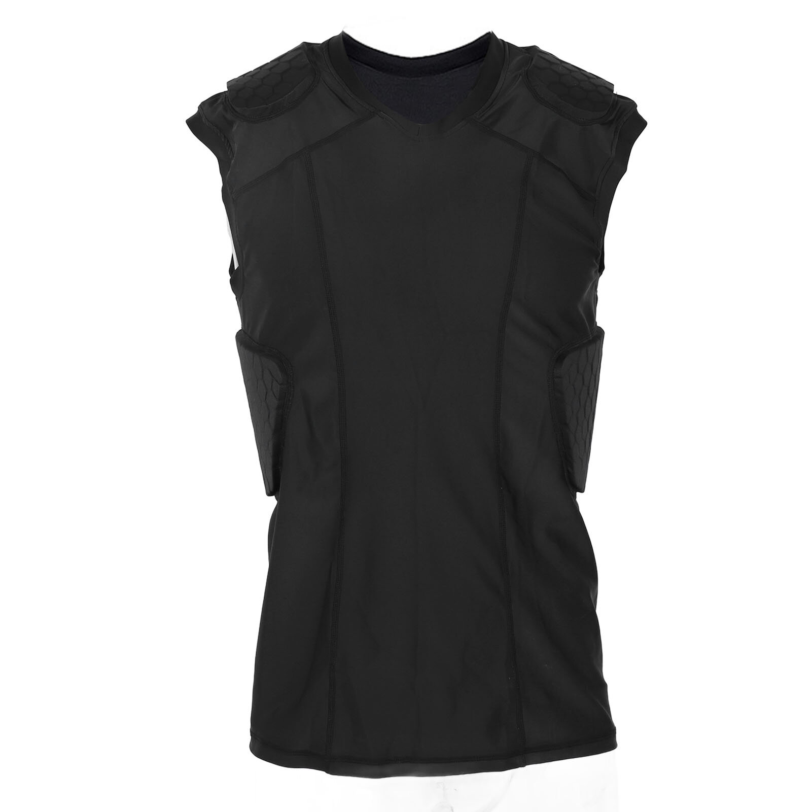 Детский компрессионный жилет XL с подкладкой, безрукавка, защита грудной клетки и ребер, быстросохнущая, ударопрочная, для тренировок по бейсболу и американскому футболу.