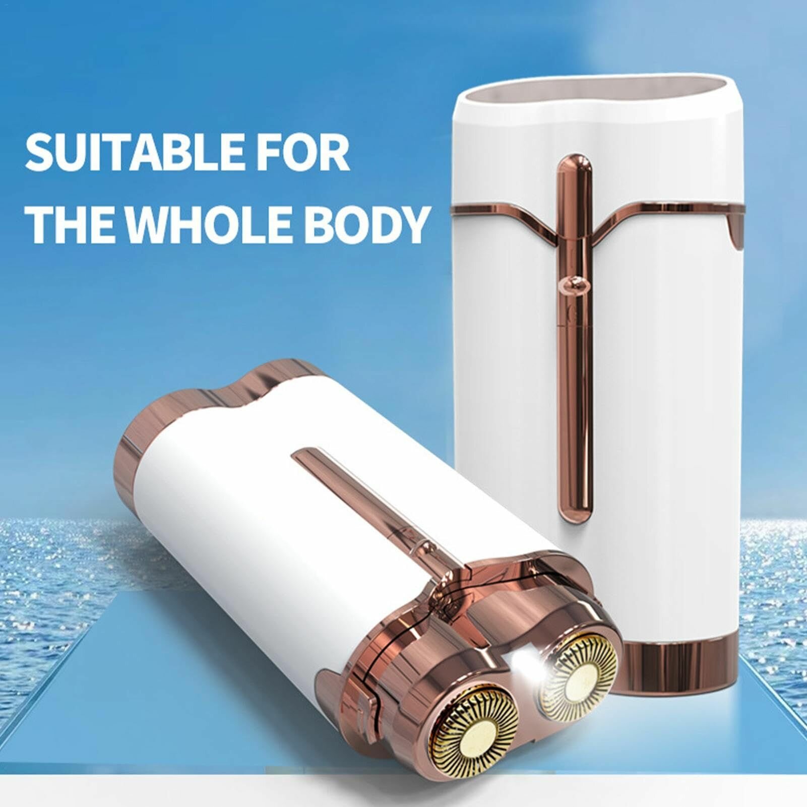 Электробритва Y45F, для женщин, многофункциональная, LED-подсветка, белая