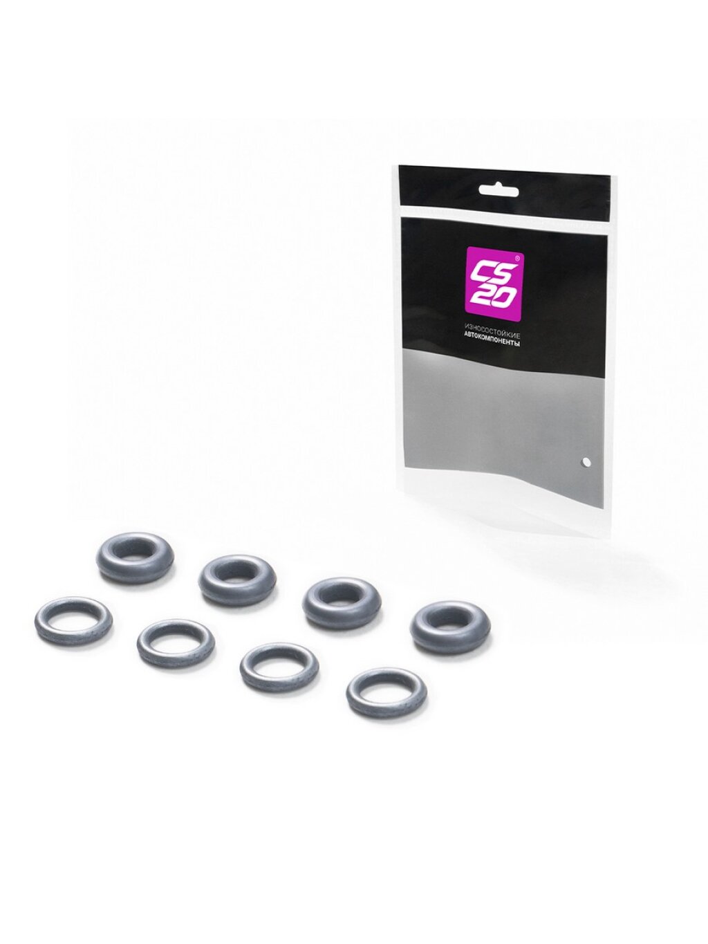 Кольцо форсунки для а/м ГАЗель дв. 4216 Евро-4 (8шт.) сереб. силикон "CS-20" серия PROFI