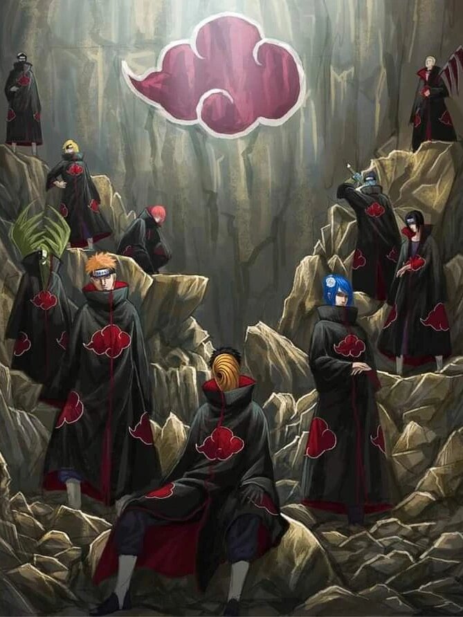 Алмазная мозаика на подрамнике "Наруто" круглые бриллианты 40х50см