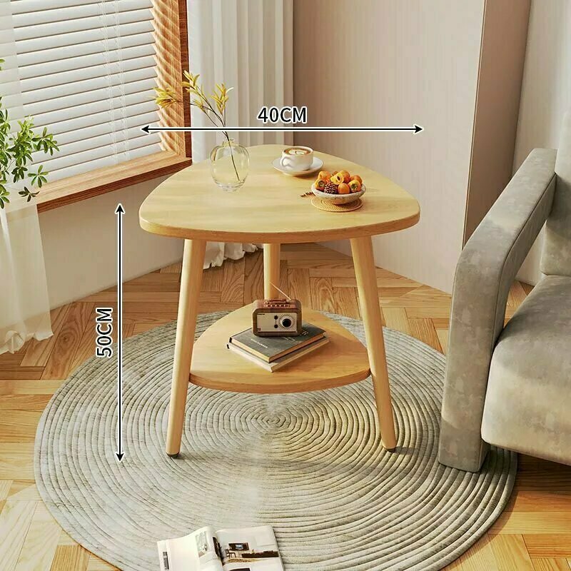 Журнальный столик "Чайный" , МДФ/массив дерева, с полкой, современный стиль, цвет орех