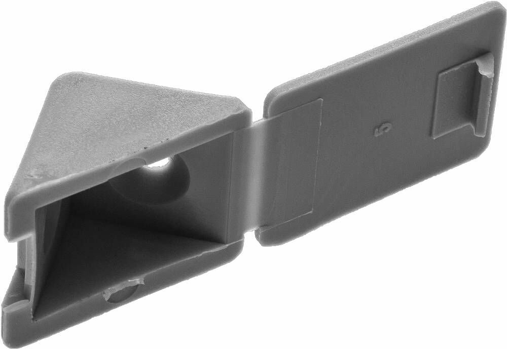 Уголок мебельный ЗУБР, цвет св- серый, 4.0x15мм, 4шт, с шурупом 4-308256-6