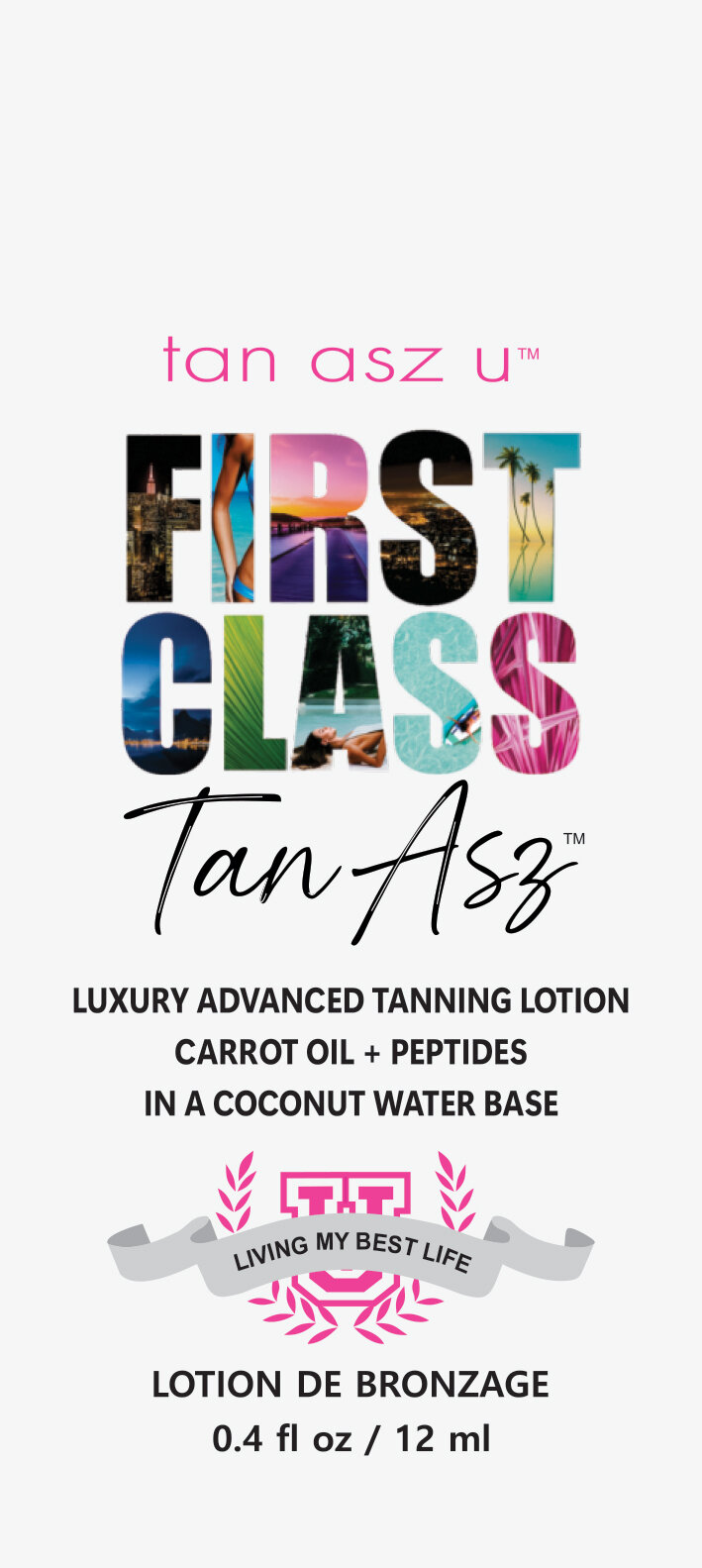 Tan Asz U, Роскошный питательный крем-активатор для загара First Class, 12 мл