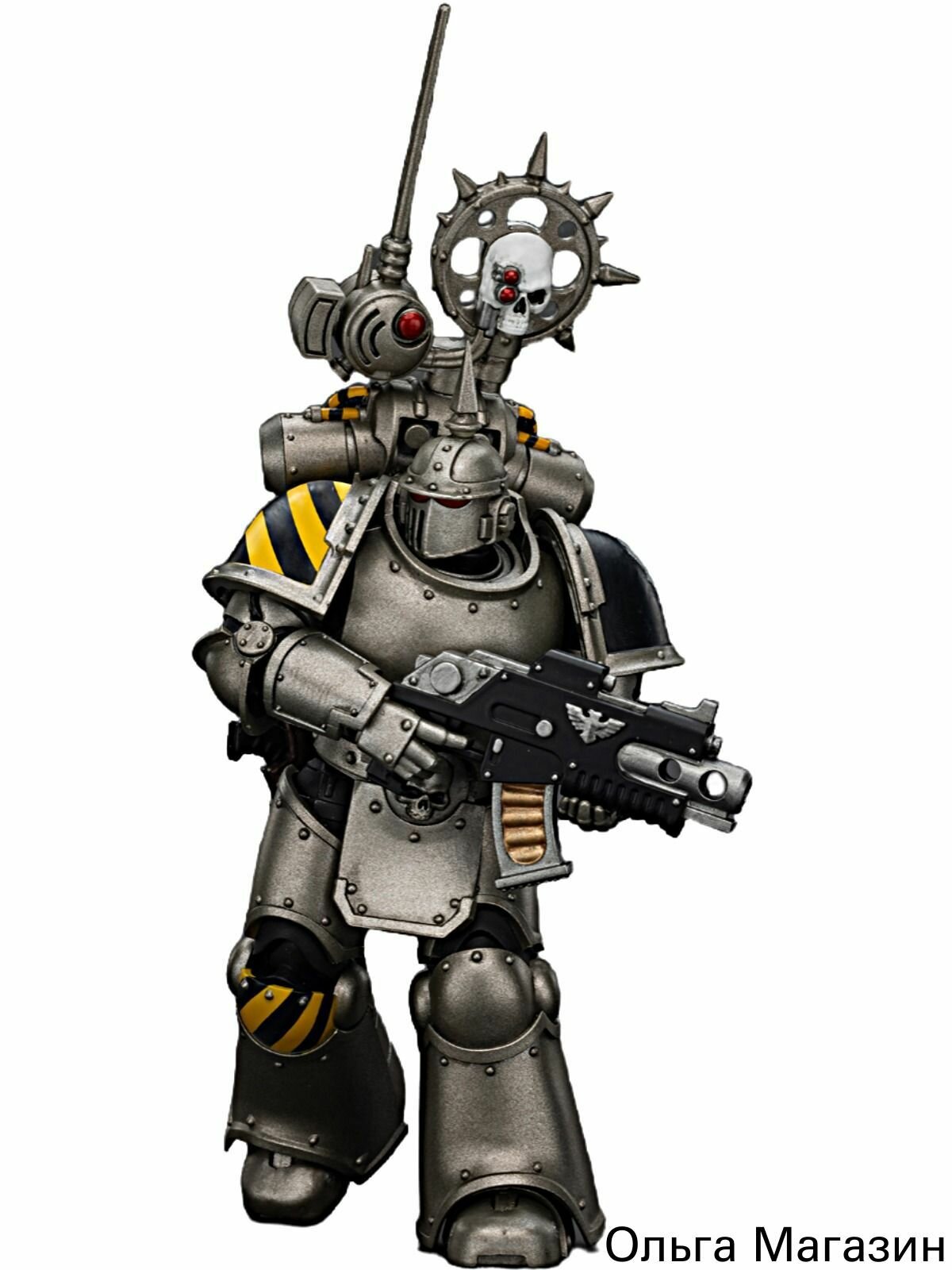 Фигурка подвижная Iron Warriors MKIII Tactical Legionary with Nuncio-vox JOYTOY Warhammer The Horus Heresy 1/18 Подарочная модель