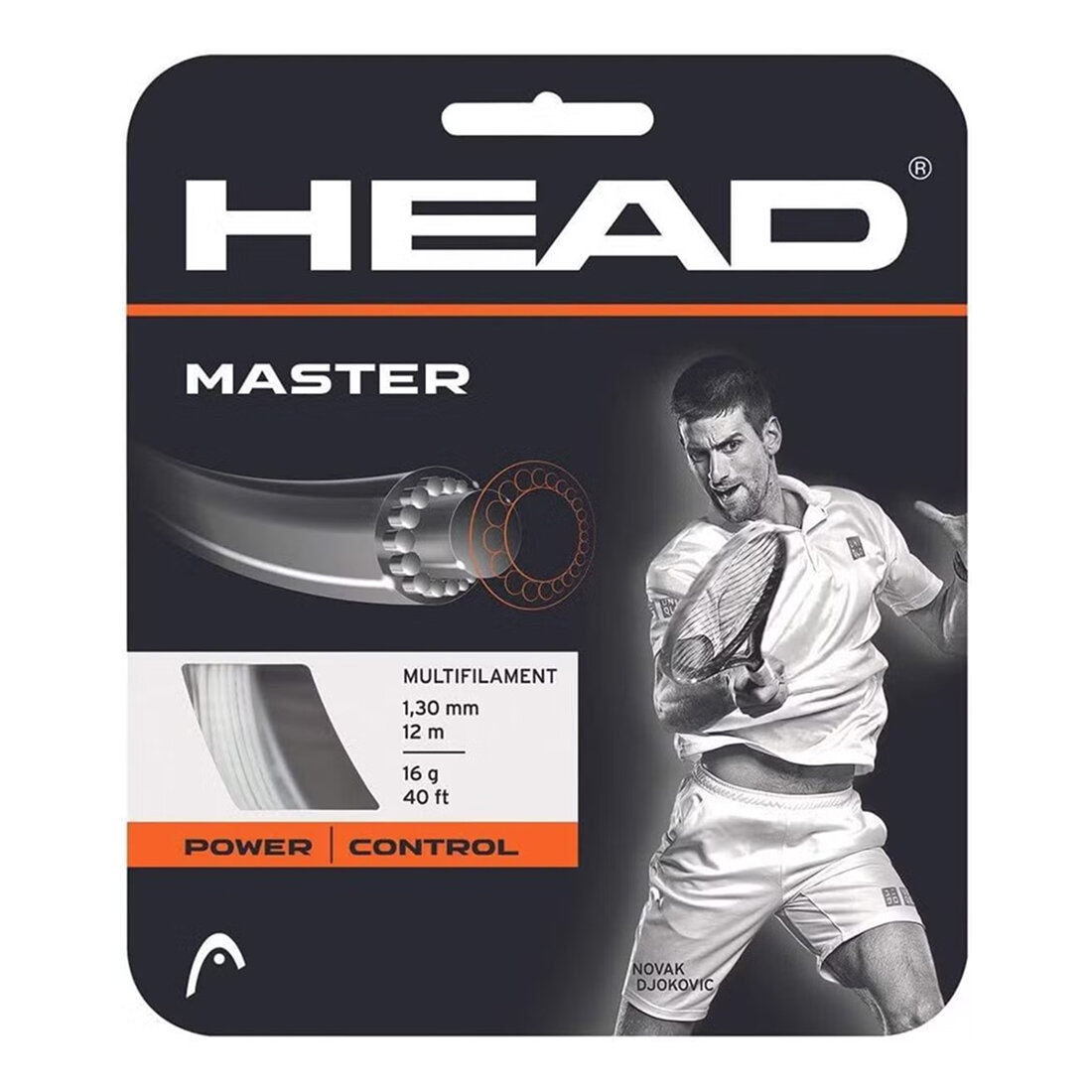 Струна для тенниса HEAD 12m Master, Natural, 1.30 мультиволокно