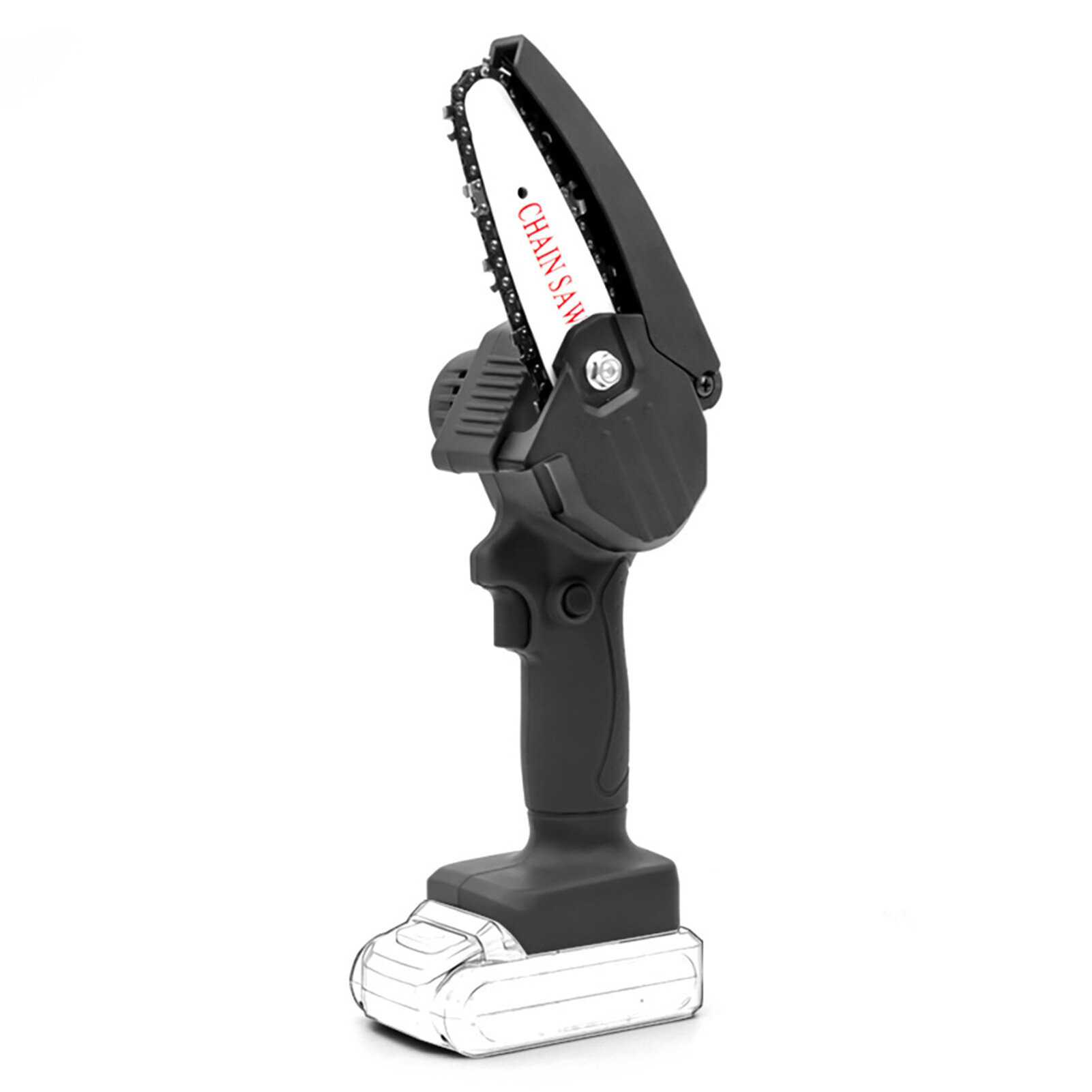 Портативная заряжаемая бескарбюраторная цепная пила для резки древесины и обрезки деревьев, цвет: черный, красный, зеленый (опционально), тип разъема: 2 типа (опционально), тип 1: 1 * электропила, тип 2&3: 1 * электропила +1 * батарейки +1 * адаптер,