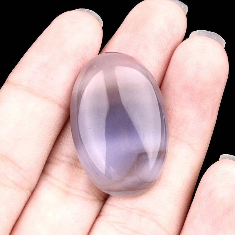 Кабошоны из полудрагоценных камней 7 размеров Фиолетовый, 18x25mm 1PC, Grey Agate