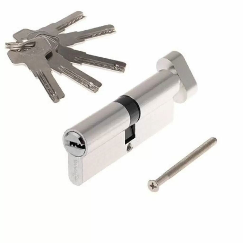 Личинка замка двери Vanger, VM-90-C-CR, 33857, 90 мм, с заверткой, хром