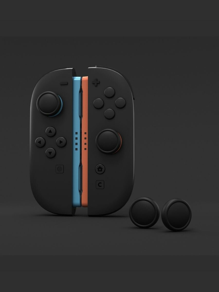 Накладки на стики для Nintendo Switch 2 Joycon, 4 шт, силикон, черные