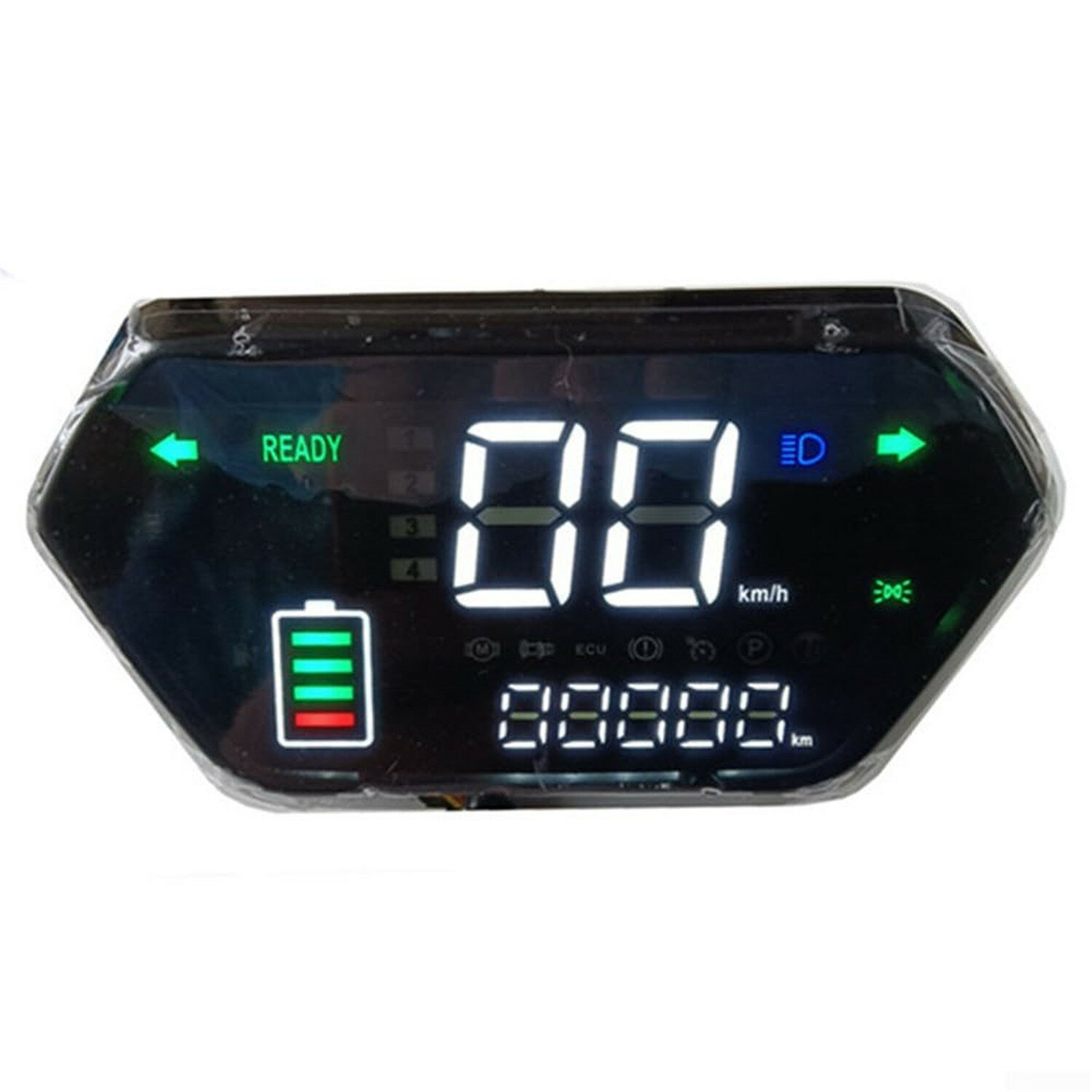 Модификация панели приборов электромобиля ЖК-дисплей панель приборов 48V 60V 72V одометр и спидометр для электросамоката электровелосипеда тип Motor Controller Display черный интерфейс 6PIN поддержка преобразования напряжения вес 250г рабочее напряжение