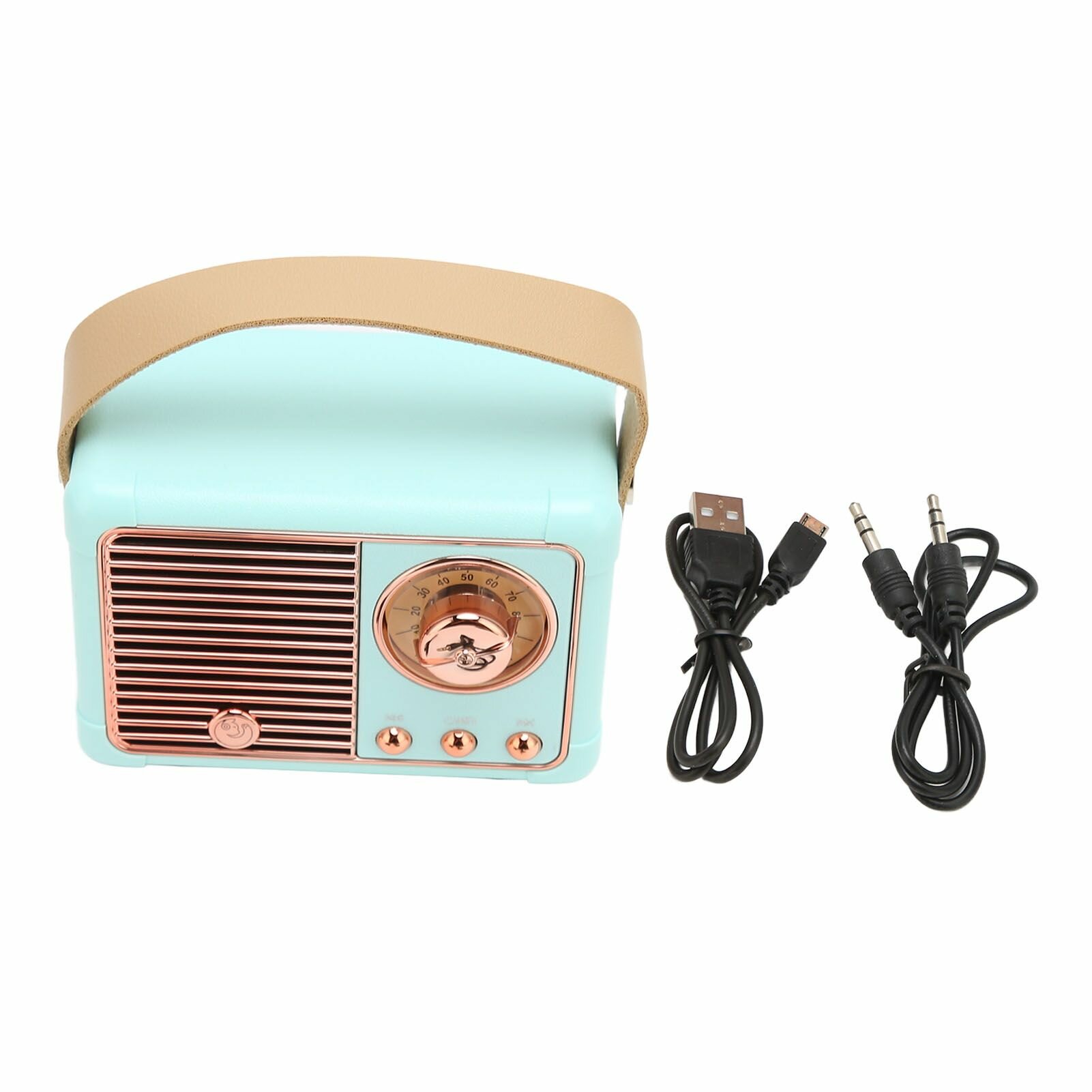 Синий ретро портативный Bluetooth-динамик Hi-Fi для улицы