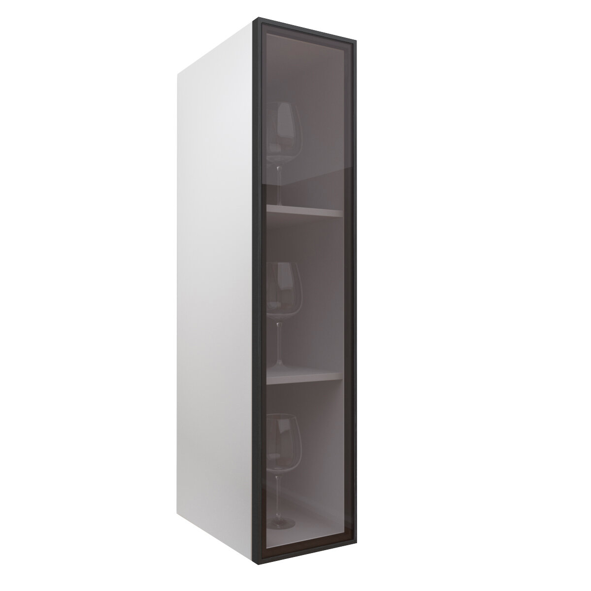 Фасад из алюминиевого профиля со стеклом Aluminum Glass 20х90х2 см, черный анод/бронза