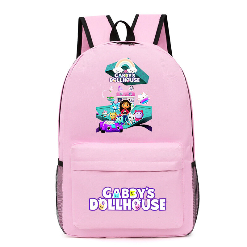 Периферийный рюкзак Gaby's Dollhouse с мультяшной анимацией и принтом, повседневная школьная сумка для школьников 11