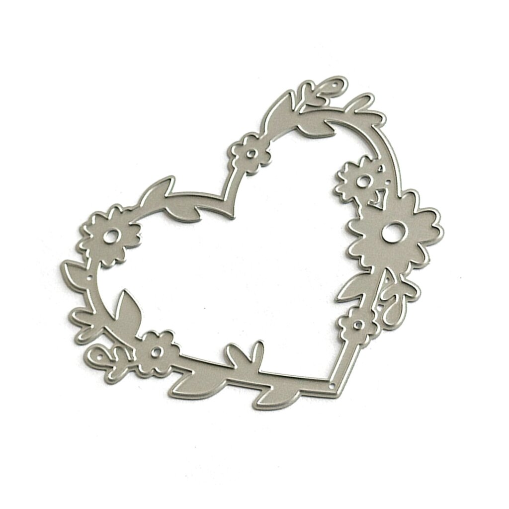 Штампы Для Резки Цветочной Рамки В Форме Сердца Из Металла Высекают Шаблоны Для Тиснения, Формы Вырезают Трафареты для Украшения Фотографий на открытках