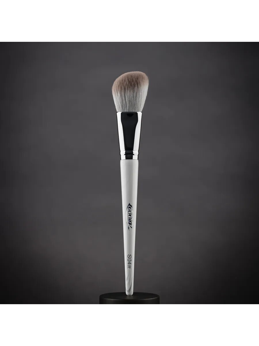 Ludovik S04R Кисть для нанесения тона, пудры, румян, сухой коррекции, из кукурузной синтетики