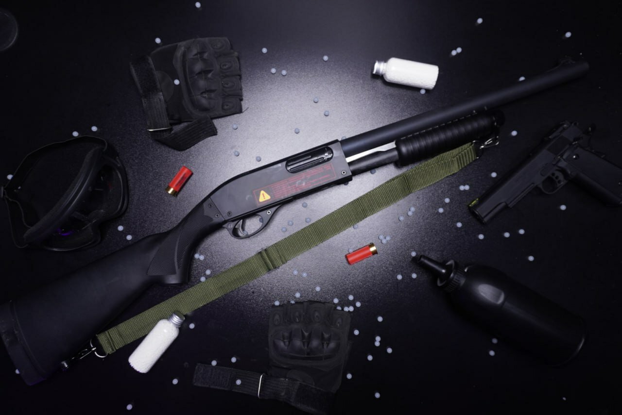 Орбиз Дробовик Remington X997 и на мягких пулях-нерфах, стреляет мягкими шариками, гидрогеилевый автомат, гидробольный remington, Черный