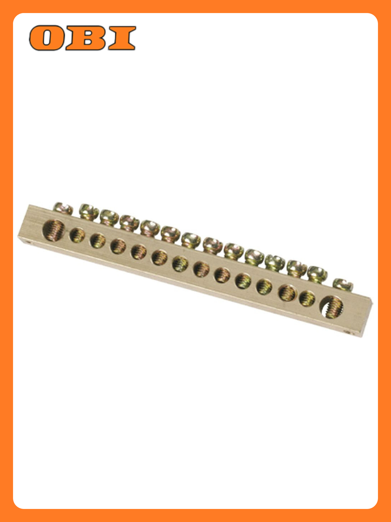 Нулевая шина REXANT PE-N, латунь, 6x9, 10 мм², 103 мм, золотистая