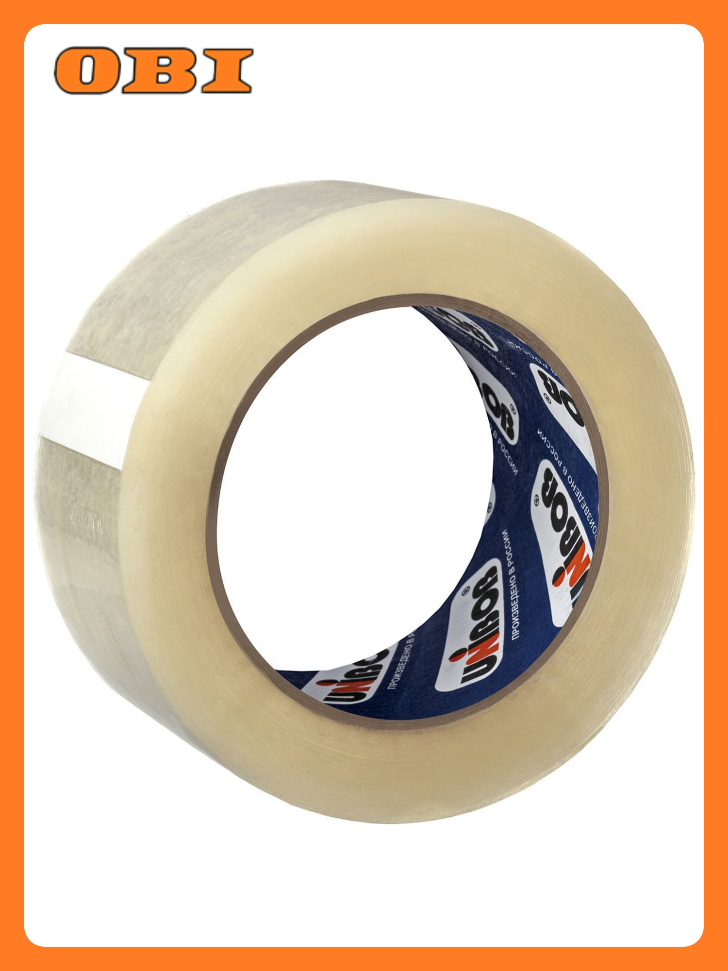 Лента клейкая UNIBOB, прозрачная 48мм х 132м