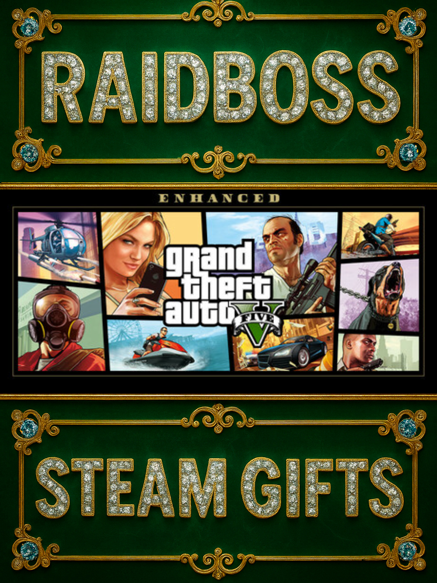 Grand Theft Auto V Enhanced & Great White Shark Card Регион Китай AUTO STEAM GIFT 24/7