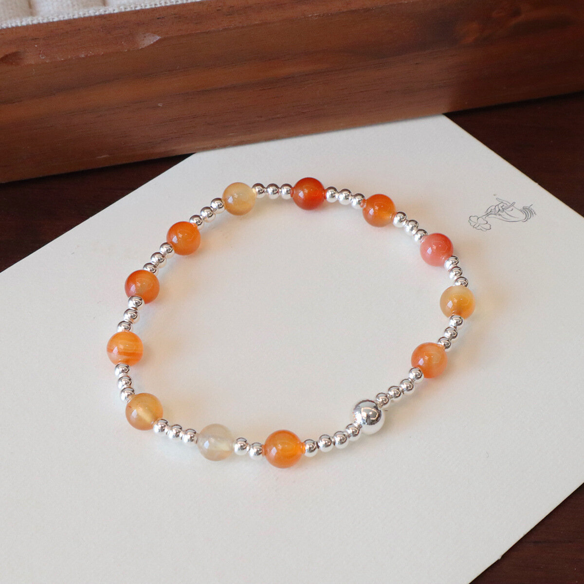 Браслет для гадания, YM Mall из агата синего с котом приносит стиль