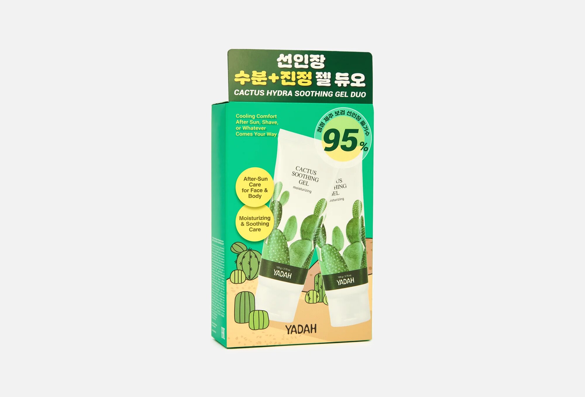 Набор успокаивающих гелей для лица и тела Yadah CACTUS HYDRA + SOOTHING