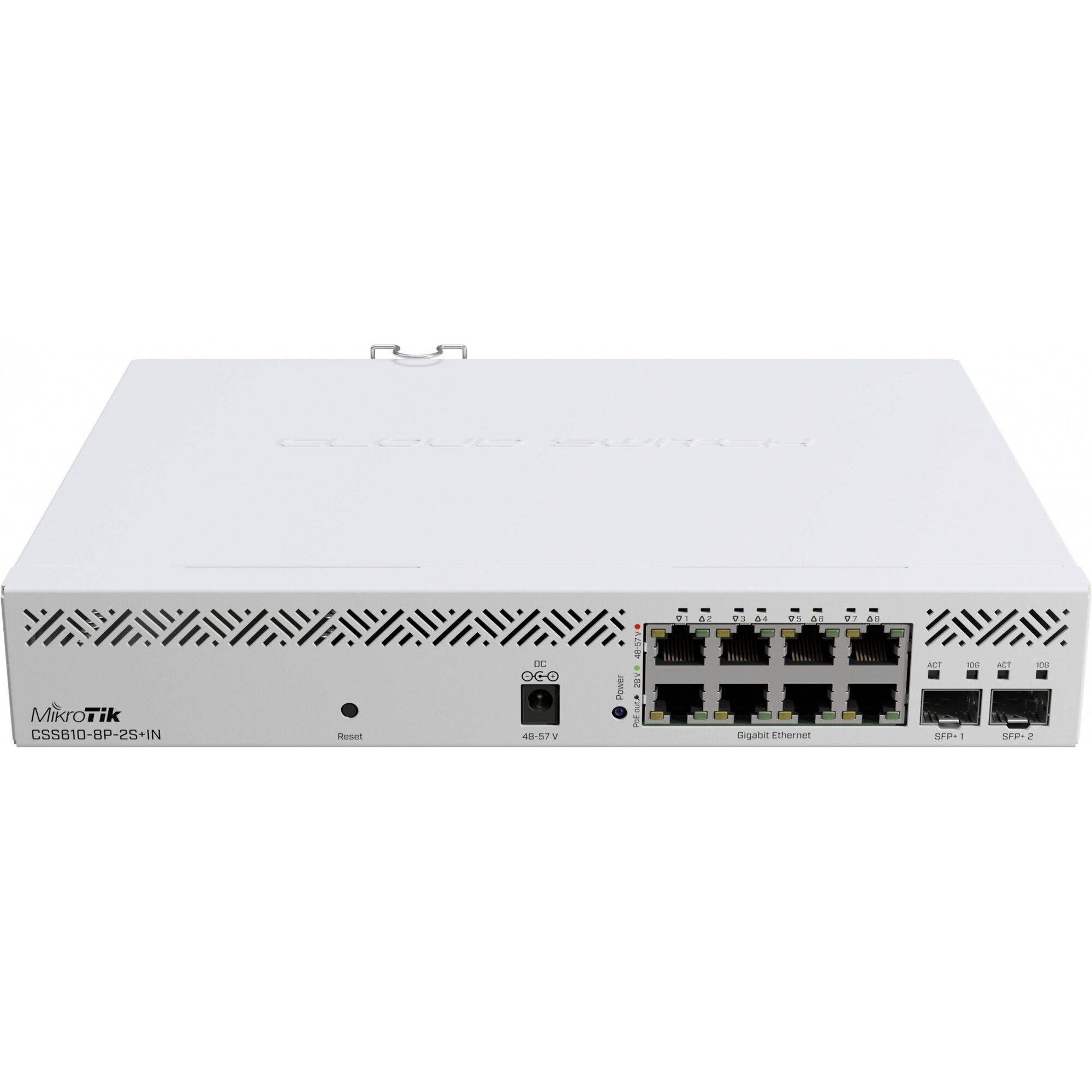 Коммутатор MikroTik CSS610-8P-2S+IN, управляемый, 8 портов 10/100/1000BASE-T