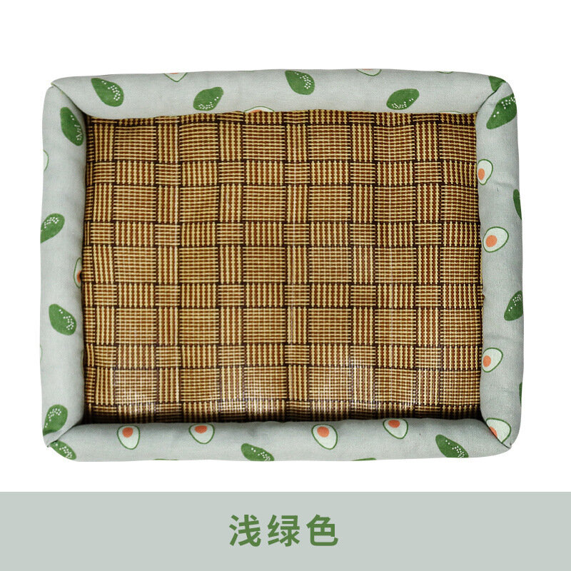 Летняя собачья будка из ротанга для домашних животных, кошачья будка, коврик для собаки, охлаждающий коврик для собак и