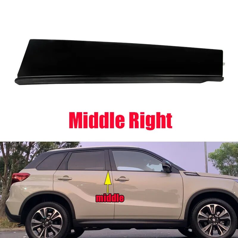 Отделка столба передней двери задней двери Украшение внешний декор крышка автомобильные запчасти для Suzuki Vitara аксессуары 2016 2017 2018 2019 Middle Right