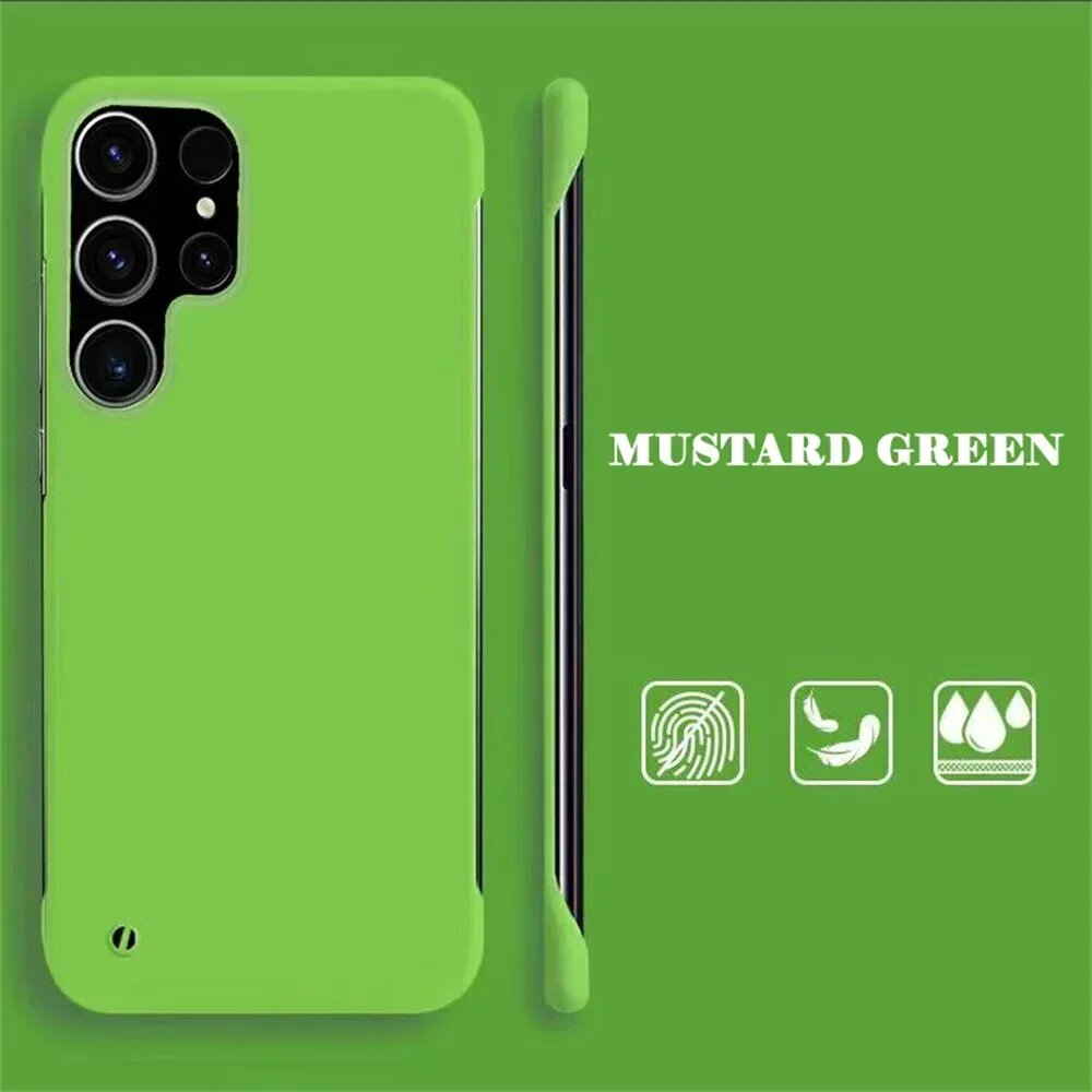 Тонкий безрамный чехол для ПК для Samsung Galaxy A56 A55 A35 A16 Зеленый, Green, For Samsung A52-5G
