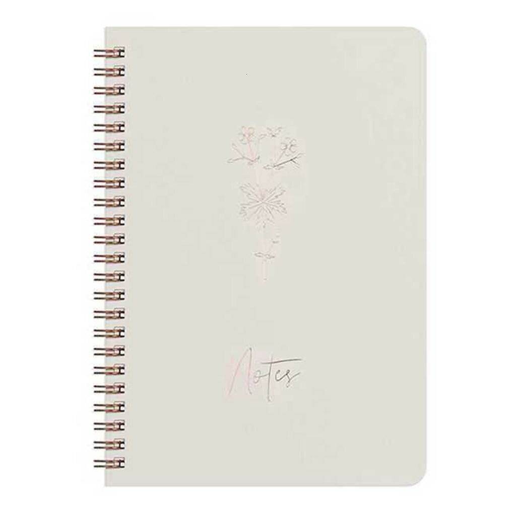 Блокнот с двойной спиралью, 120 листов, линованная бумага, Белый