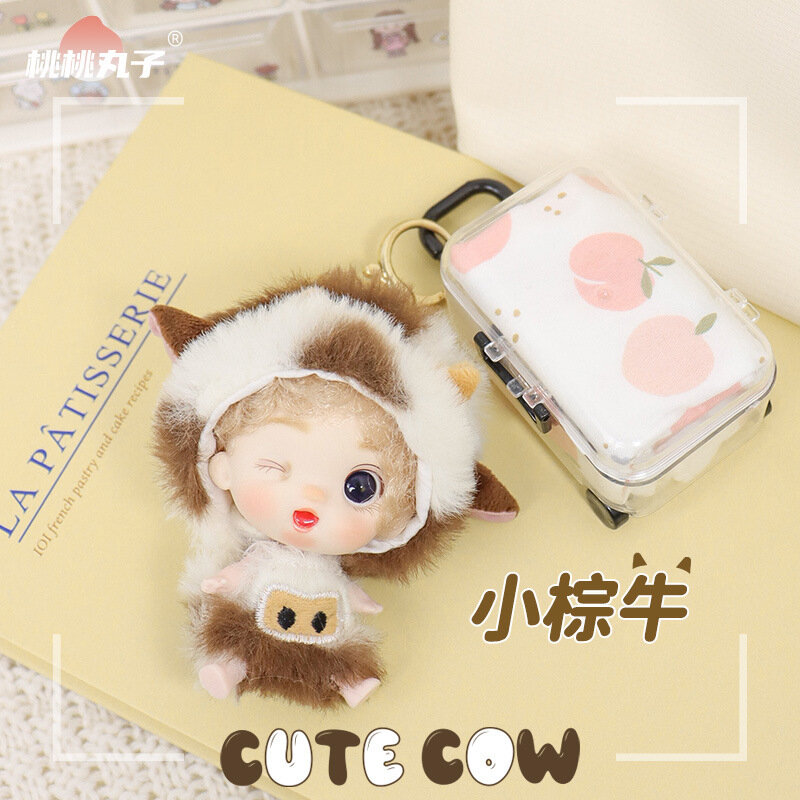 Персиковый персик Маруко-чан Новый продукт Маленький брелок Зонгню 1.5inch Кукла BJD Милый Сбитый с толку Сладкая девочка Подвеска для сумки