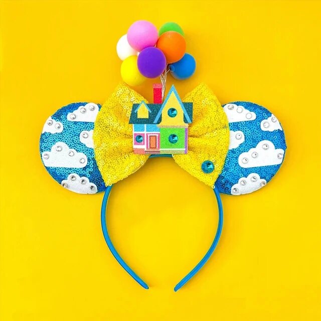 Повязки на голову с ушками Микки Мауса от Disney, аксессуары для волос для вечеринок для девочек и женщин, повязки на голову с Минни Маус, детские повязки на голову с бантиками и пайетками, подарки.