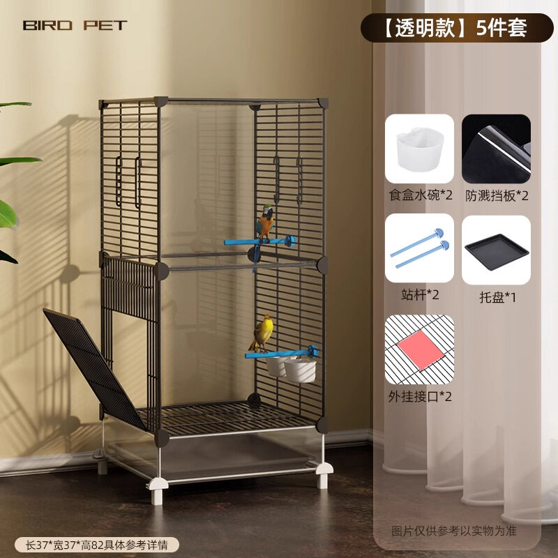 Клетка для птиц, водонепроницаемая клетка для домашнего использования, для корелл, близнецов, щеглов, жемчужных птиц, влюбленных птиц, большая экологическая клетка для разведения, роскошная вилла