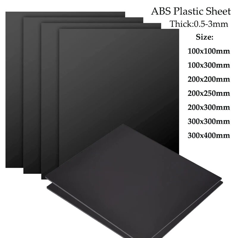 Листы АБС-пластика черного цвета 5mmx200x200mm1pcs